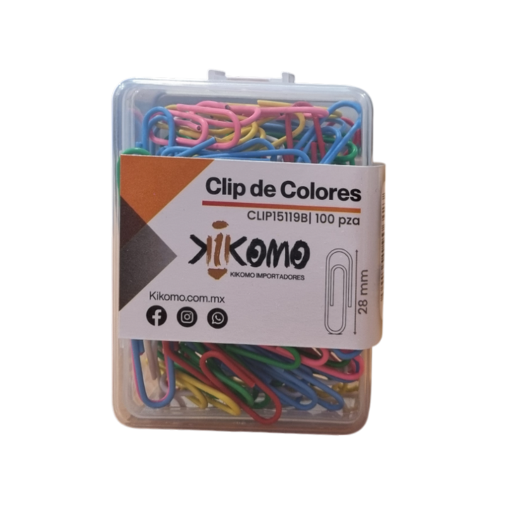 Clip Forrado De Colores 28 MM – KIKOMO IMPORTADORES